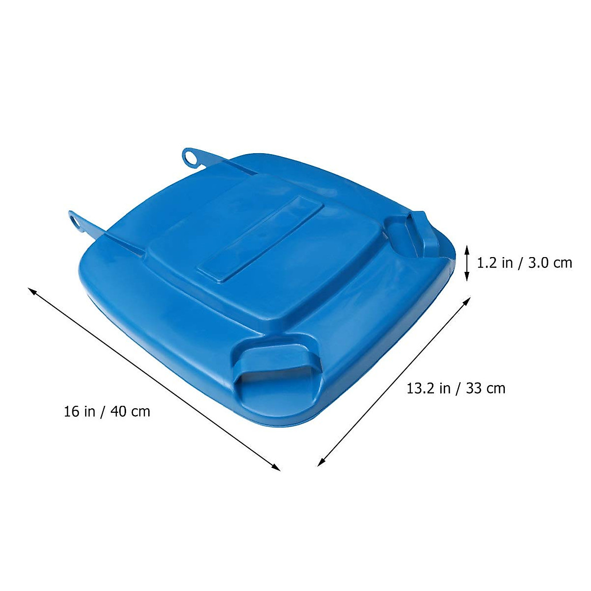 Baluue Outdoor Litter Box Square Trash Can Lid- Large Waste Bin Lid, Plastic Dustbin Lid Accessories for Outdoor Garden Replacement (Blue, 50L) Outdoor Trashcan
