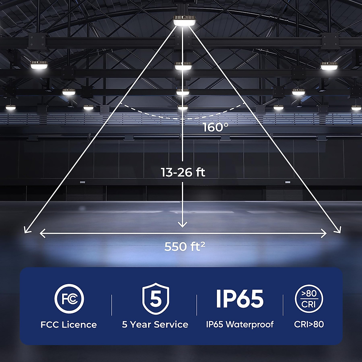 CINOTON 100W LED Canopy Light 2 Pack and 30W LED Flood Light Dusk Till Dawn 1 Pack