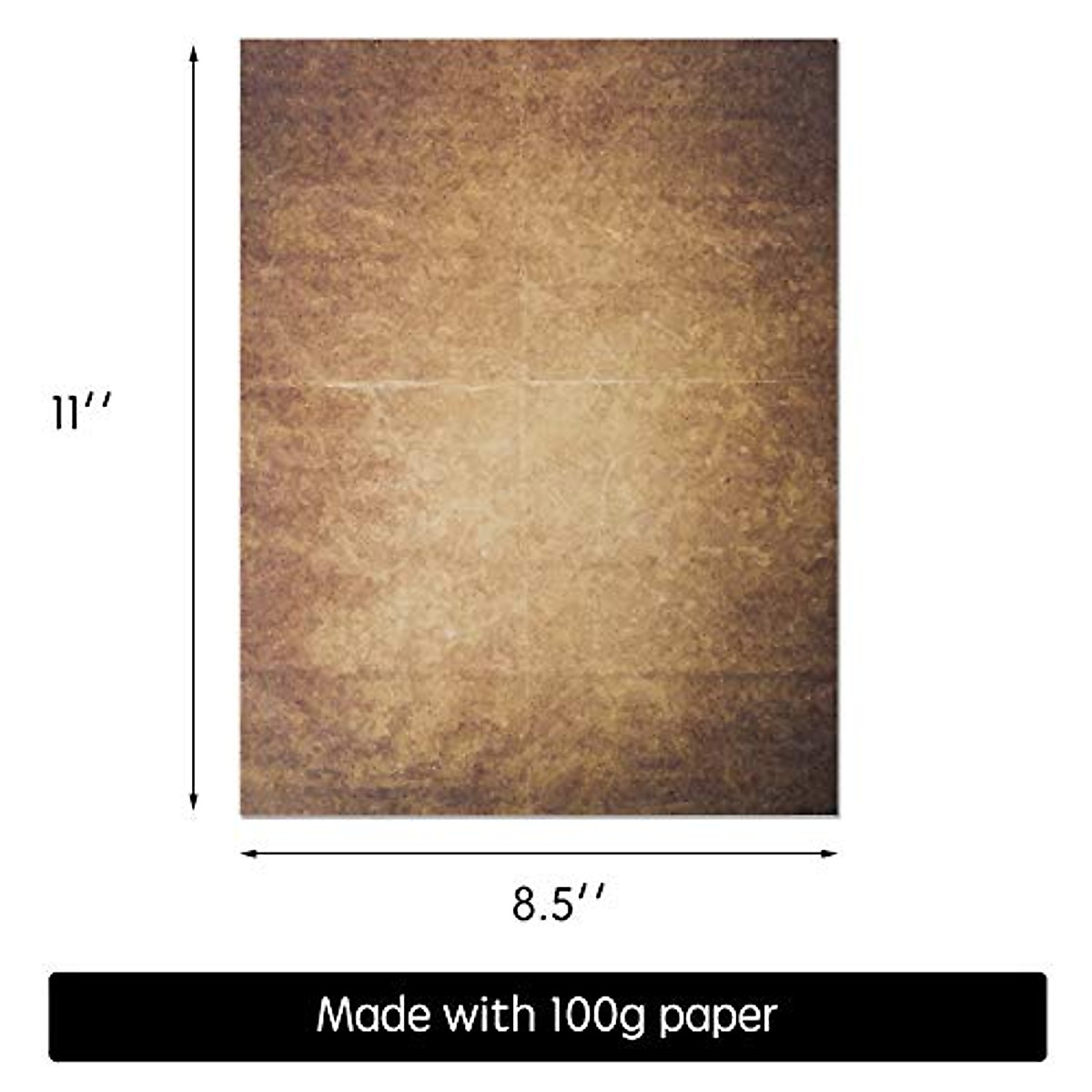 120 Aged Paper - Antique Looking Vintage Papers With Classic Aged Paper Designs - Six Unique Old Looking Paper Designs - Vintage Printing paper, Vintage Writing Paper, 8.5 x 11 inches (Pack of 120)