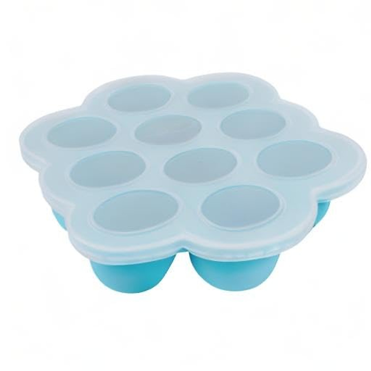 WeeSprout Silicone Baby Food Freezer Tray with Clip-on Lid by WeeSprout - Perfect Storage Container for Homemade Baby Food, Vegetable & Fruit Purees, and Breast Milk