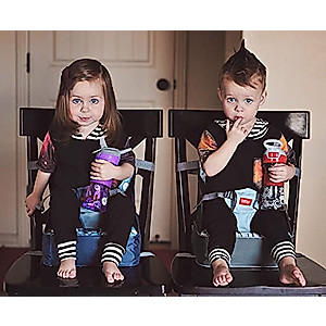 Nuby Easy Go Safety Lightweight High Chair Booster Seat, Great for Travel, Gray