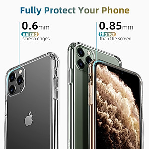 Mkeke Compatible with iPhone 11 Pro Max Case, Clear iPhone 11 Pro Max Cover Shock Absorption Phone Cases 6.5 inch