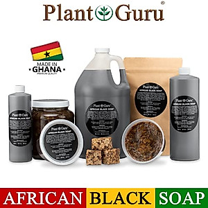 African Black Soap Paste 8 oz. 100% Raw Pure Natural From Ghana. Acne Treatment, Aids Against Eczema & Psoriasis, Dry Skin, Scars and Dark Spots. Great For Pimples, Blackhead, Face & Body Wash.