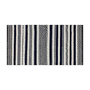 French Connection Home "French Conection Anwar Handwoven 27 x 45 Moroccan Accent Rug, Navy