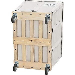 Global Industrial 16 Bushel, Canvas Basket Bulk Truck, Unassembled, 40" D x 28" W x 35" H