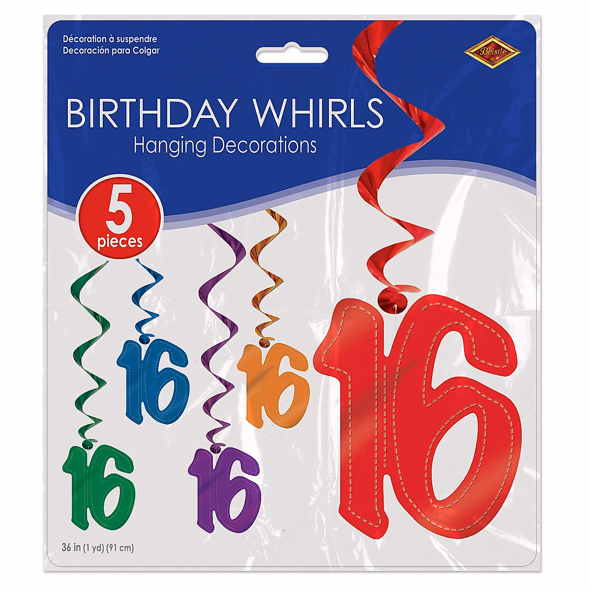 16 Whirls (asstd colors) (5/Pkg)