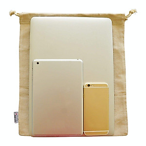 Organic Cotton‌ ‌Produce‌ ‌Bags,‌ 5 Pcs. ‌Large,‌ Organic, and ‌Reusable‌ ‌Canvas‌ ‌Muslin‌ ‌‌‌Drawstring‌ ‌‌Sack‌ ‌for‌ Organizing, ‌Shopping,‌ Storage,‌ ‌Grocery,‌ Dust Cover, and ‌Gift