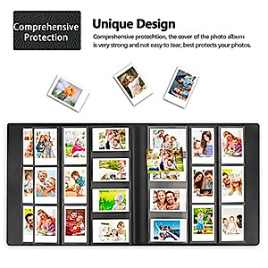 640 Pockets Photo Album for Fujifilm Instax Mini Camera, Polaroid Snap PIC-300 Z2300 Instant Camera, 2x3 Photo Album Book for Fujifilm Instax Mini 11 12 9 Evo 90 70 40 8 7 LiPlay Instant Camera (black)