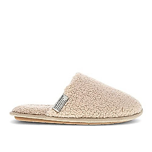Levi's Womens Lacey Microsuede Scuff House Shoe Slippers, Cream, L