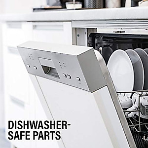 Kalorik NBL 45545 Bullet Blender Set (34 oz | 15.2 oz) High-Speed Portable Fitness Blender Set with Personal Blending Cup, Grinding Cup, Seal Lids, & To-Go Lid | 1000W | Black & Stainless Steel