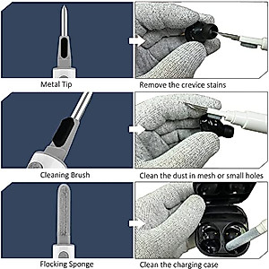 OTOPO Lock Case for Samsung Galaxy Buds 2 Pro/Galaxy Buds 2/Galaxy Buds Pro/Galaxy Buds Live Case with Cleaning Kit Men Women Protective Case Cover for Samsung Earbuds Case - Black