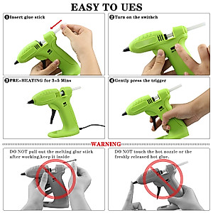 Cordless Hot Glue Gun, Glue Gun Cordless & Rechargeable, Cordless Gun Glue, USB Glue Gun with 30 Glue Gun Sticks & Battery Operated & Charger Glue Guns Kit for Crafts DIY Arts Home Repairs