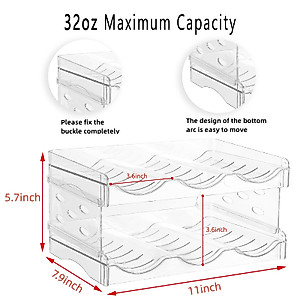 Water Bottle Organizer for Cabinet,Stackable Bottle Holder Storage,Wine and Drink Organizer Stand for Pantry Organizer Kitchen Countertop,Refrigerator,Cabinet,Freezer