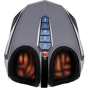 MIKO Foot Massager Machine with Deep-Kneading, Compression, Shiatsu, and Heat for Plantar Fasciitis, Neuropathy, Fits up to Men Size 13
