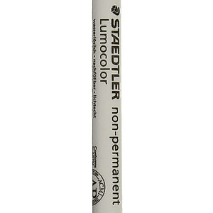 Staedtler Mars Lumocolor Nonpermanent Markers, Fine Point, 10/PK, Black (STD3169)