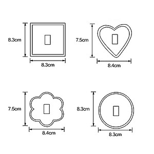 SWETON Cake Rings Cooking Rings Dessert Mousse Mold Stainless Steel with Pusher for Desserts Making (4PCS)