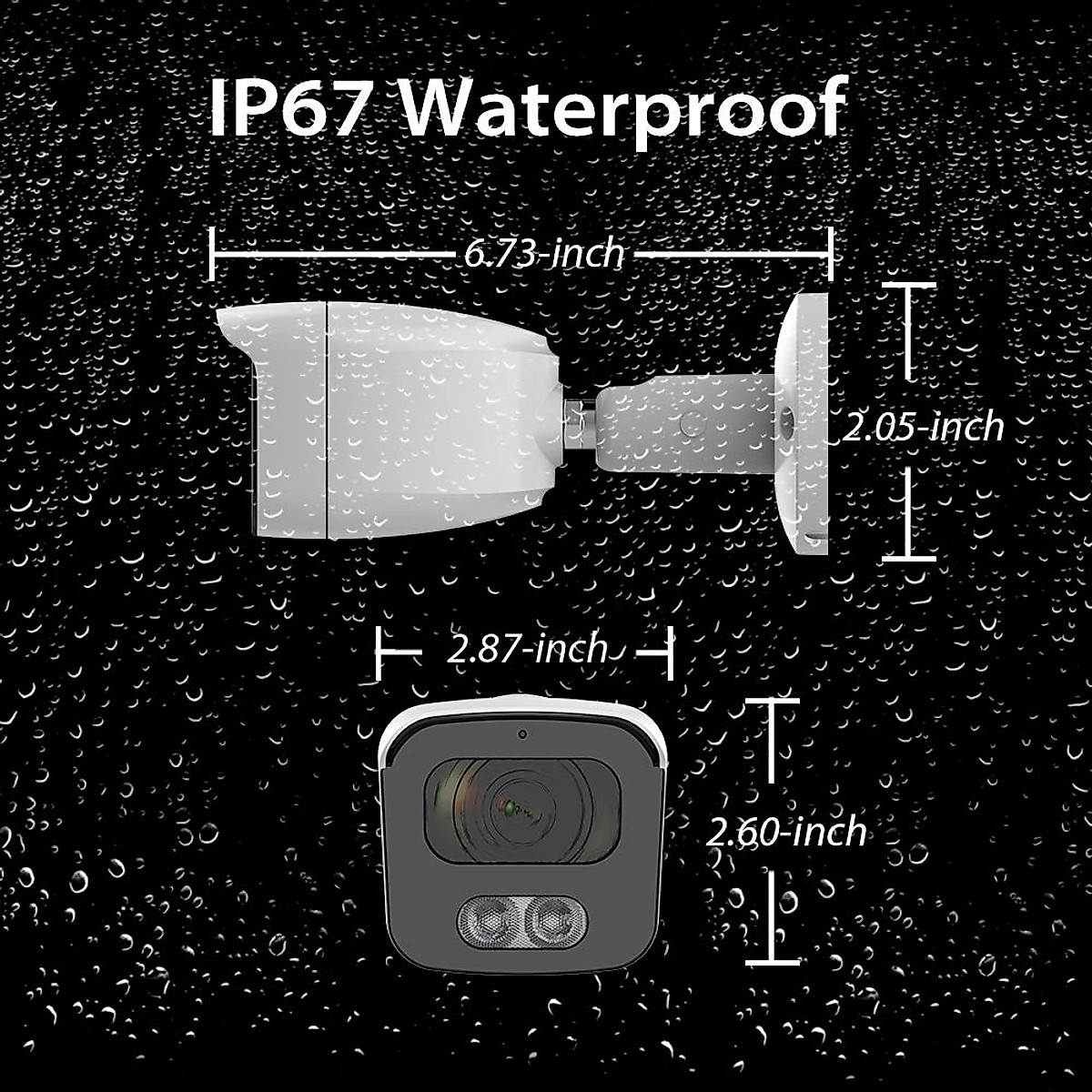 honic 24/7 Full-Color 5MP HD TVI/AHD Wide Angle Analog CCTV Camera, Indoor Outdoor Color Night Vision Waterproof Bullet Security Surveillance Camera