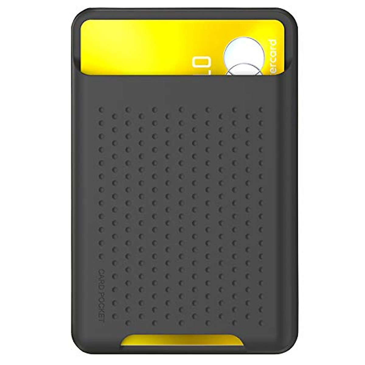 BIAJIYA Card Holder for Back of Phone for MagSafe Magnetic Silicone Wallet Compatible with iPhone 14/13/12/12 Pro/ 12 Mini/ 12 Pro Max Black