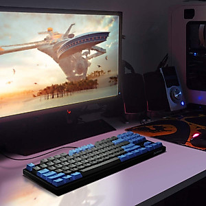 DURGOD Taurus K320 TKL Wired Mechanical Gaming Keyboard - 87 Key - Double Shot PBT - NKRO - USB Type C (Cherry Brown,Black)