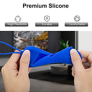 [2 Pack] Silicone Protective Case Compatible with Roku TV Remote, TCL Roku,Hisense Roku, Remote Cover Also for Roku Express+ and Roku Streaming Stick Remotes (Luminous Green + Blue)