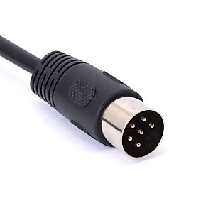 MIDI DIN 6 Pin Cable Male to Male DIN Plug Instrument Converter Adapter Midi 6pin Audio Cord for Microphone Guitar (1 M / 3.3Ft)