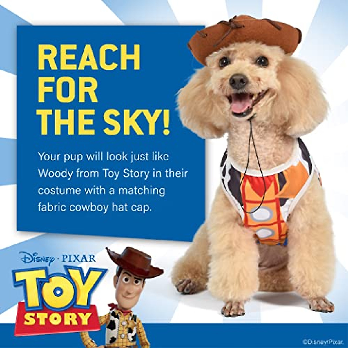 Disney for Pets Halloween Toy Story Woody Costume - Extra Extra Large | | Cowboy Dog Costume from Toy Story, Halloween Costumes for Dogs, Officially Licensed Dog Halloween Costume