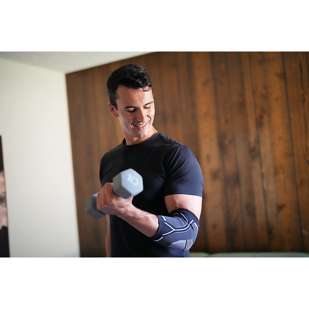 Kunto Fitness Elbow Brace Compression Support Sleeve for Tendonitis, Tennis Elbow, Golf Elbow Treatment - Reduce Joint Pain During Any Activity!