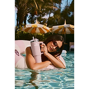 Stanley Quencher H2.0 Tumbler with Handle and Straw 30 oz | Flowstate 3-Position Lid | Cup Holder Compatible for Travel | Insulated Stainless Steel Cup | BPA-Free | Peach Whip Gloss