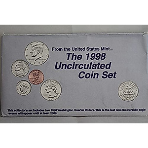 1998 P, D U.S. Mint - 10 Coin Uncirculated Set with CoA Uncirculated