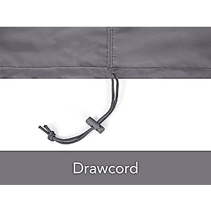 Covermates Round Firepit Cover – Water-Resistant Polyester, Mesh Ventilation, Fire Pit Covers-Charcoal