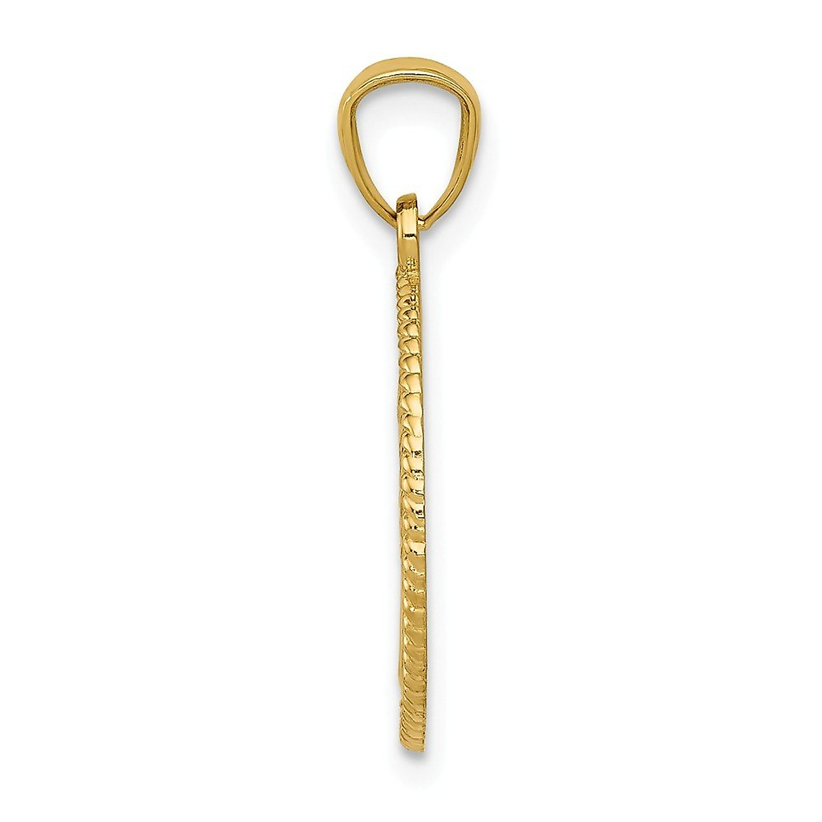 Solid 14k Yellow Gold Tree Of Life in Round Pendant Charm - 23mm x 16mm