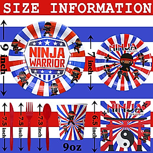 Ninja Party Favor Ninja Party Supplies Ninja Party Plates and Napkins Ninja Party Tableware