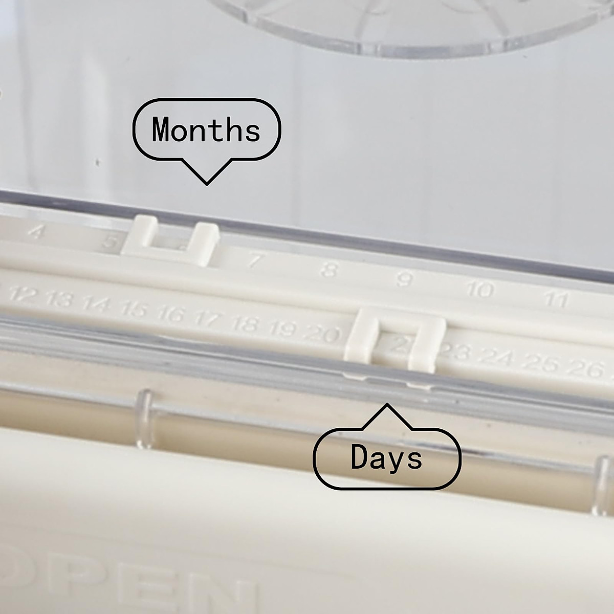 Waikhomes Airtight Food Storage Containers, BPA Free Plastic Square Keeper Container for Flour, Sugar, Baking Supplies, with Measuring Cup