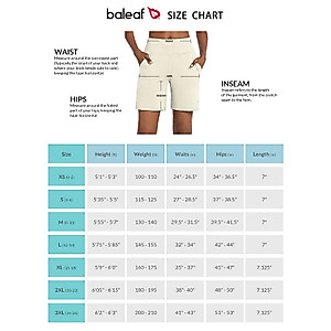 BALEAF Women's 7" Athletic Long Shorts High Waisted Running Bermuda Shorts with Pockets Khaki Medium