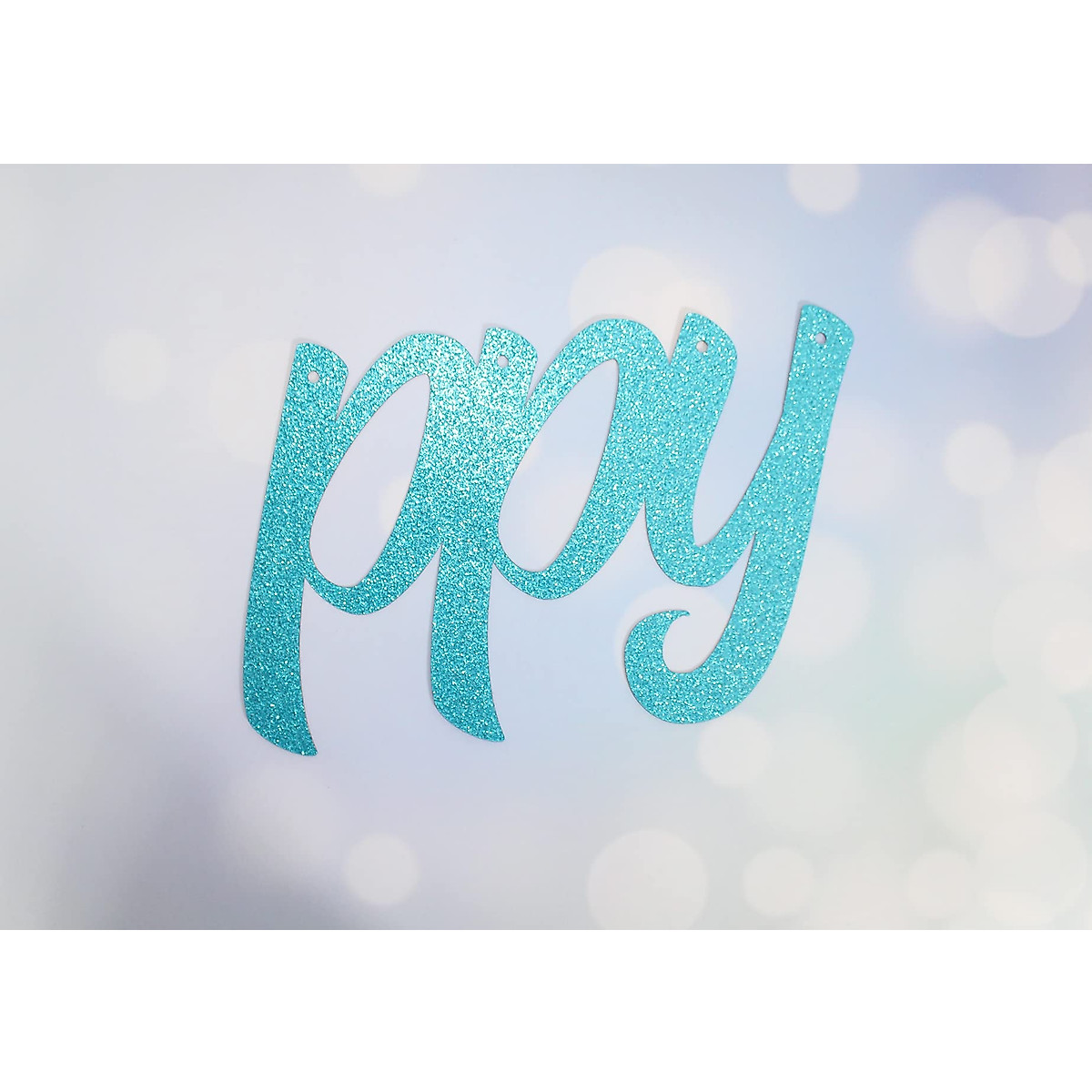 Happy Half Banner, Baby Boys/Girls' 6 Months/Half Year Birthday, Baby Shower Party Blue Gliter Paper Sign