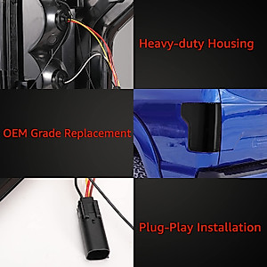 HAKA TOUGH LED Tail Lights Assembly Compatible with 2015 2016 2017 2018 2019 2020 Ford F150 F-150 Pickup Truck Black Smoked Taillights Brake Rear Lamps Accessories,Driver Side + Passenger Side