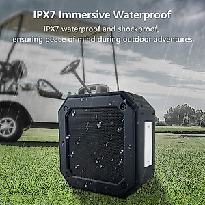 PILSAMAS Golf Speaker, Golf Cart Speakers Bluetooth, Portable Bluetooth Speaker - Magnetic, 15W Loud with Bass, Outdoor IPX7 Waterproof Bluetooth Speaker, Wireless Speaker, Golf Cart Accessories