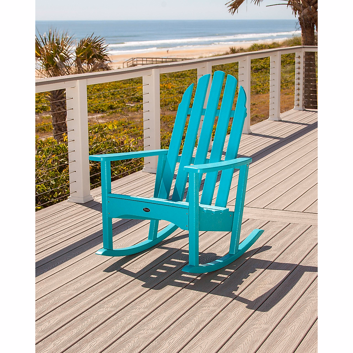 Trex Outdoor Furniture™ Cape Cod Adirondack Rocking Chair in Charcoal Black