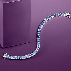 Ross-Simons 10.00 ct. t.w. Tanzanite Tennis Bracelet in Sterling Silver. 7 inches