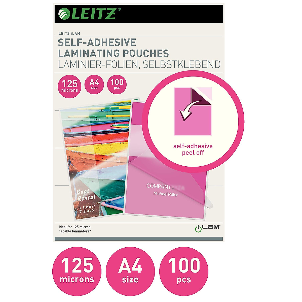 Leitz iLAM 125 Microns A4 Self Adhesive Laminating Pouches (Pack of 100)