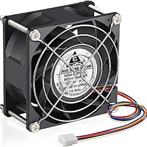 GDSTIME 80mm x 38mm 8038 PWM High Speed Dual Ball Bearing DC 12V 80mm Cooling Fan