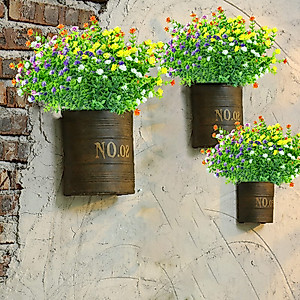 JYSONGHU Artificial Flowers 8pcs Real Looking Aqua Plastic Fake Roses with Stems for DIY Wedding Bouquets Hanging Planter Indoor Outside Garden Porch Christmas Party Decoration Home Decorations