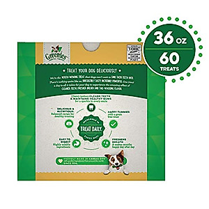 GREENIES Grain Free Petite Natural Dog Dental Care Chews Oral Health Dog Treats, 36 oz. Pack (60 Treats)