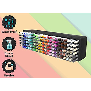 Polar Whale Art Marker Storage Tray Organizer Pen Pencil Brush Storage Design Stand Supply Horizontal Storage Non-Scratch Non-Rattle Washable Compatible with Copic and More Holds 144