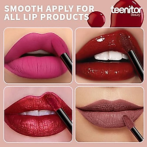 Teenitor 600 Pcs Disposable Lip wands Lip Applicators Disposable, Lipstick Testers Wands Lint Free Applicators for Makeup Lip Brushes Wands Makeup Beauty Tool Black