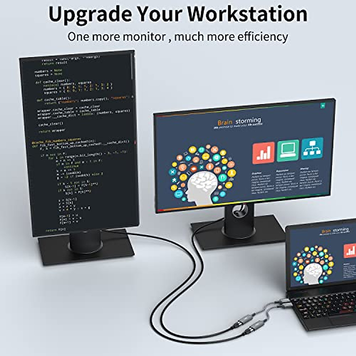 IIABC 4K DisplayPort to HDMI Adapter Cable, Gold-Plated Uni-Directional Display Port PC to HDMI Screen Converter (Male to Female) Compatible for HP, Dell, GPU, AMD, NVIDIA, More. Passive