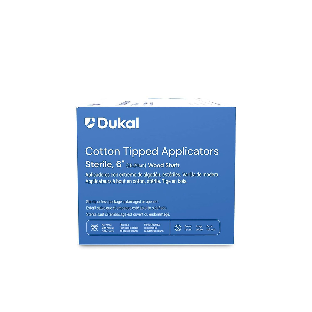 Dukal 6-inch Cotton Tipped Applicators 100 2-Packs Per Box - Sterile.