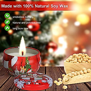 Christmas Scented Candles Gifts Sets: 9 Pack Natural Soy Wax Candle Set with Fragrance Essential Oil Perfect Women Valentine's Gift for Stress Relief and Aromatherapy