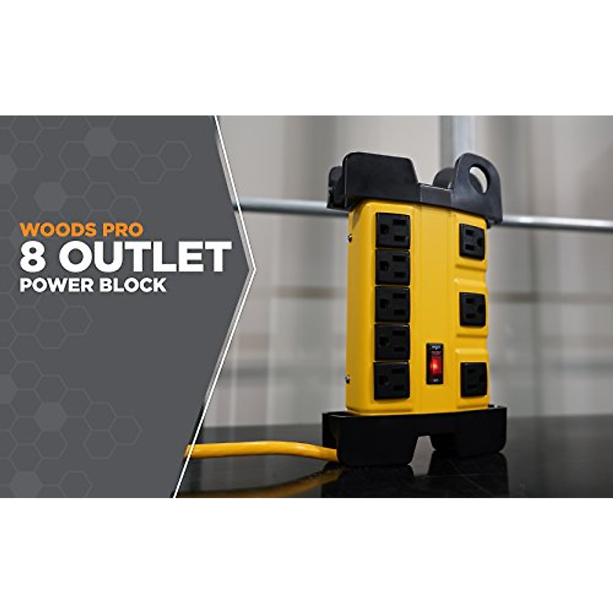 Coleman Cable 4655 Power Strip With 8 Outlets (6-Ft, Heavy-duty Design)