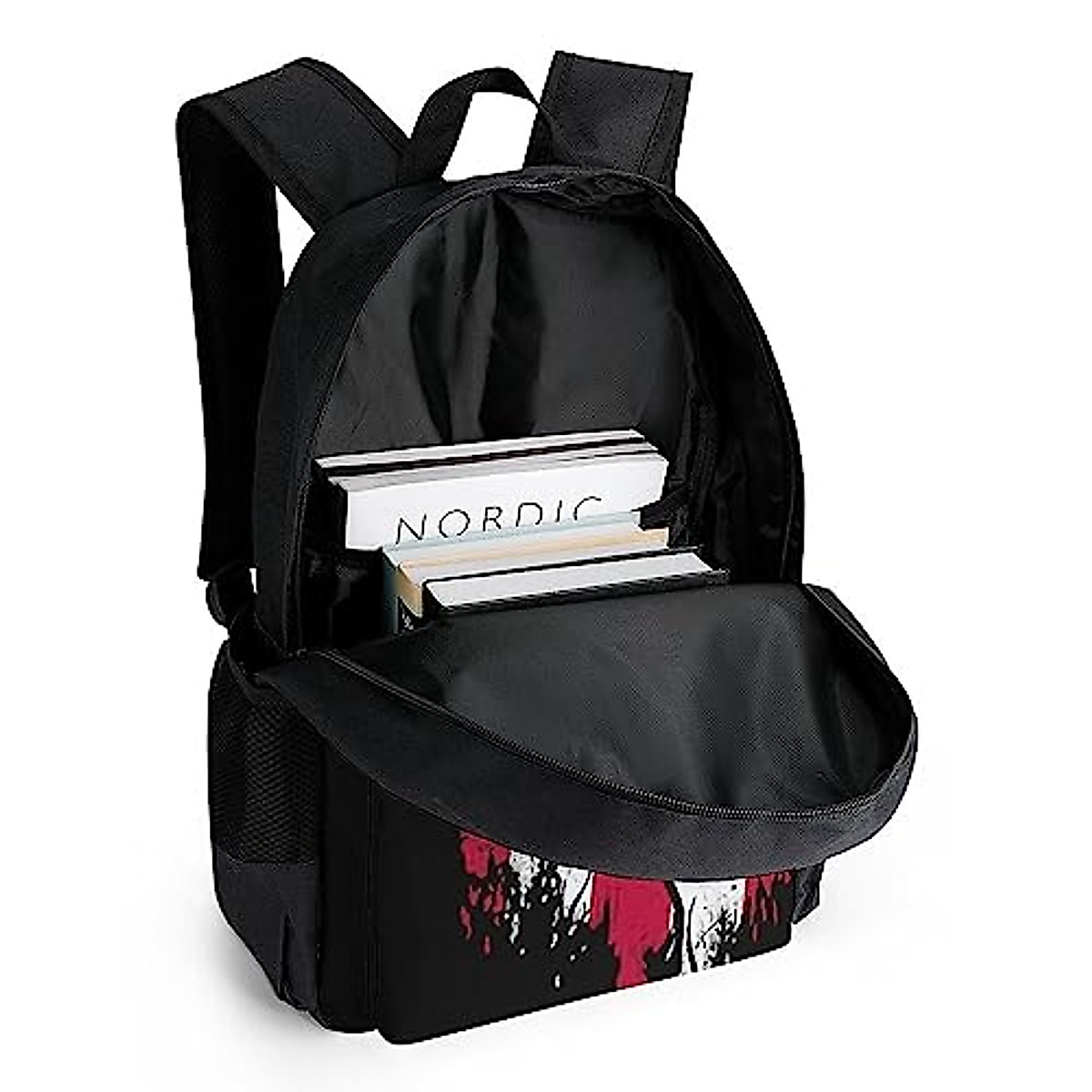 Supdreamc Durable Polyester Daypack Backpack for Sports Travel Running - Big Capacity Anti-Theft Multipurpose Carry On Bag, Flag of Puerto Rico Boricua Art Laptop Book Bag Rucksack